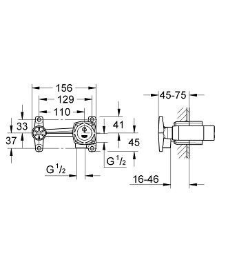 GROHE 23319 - ΕΝΤΟΙΧΙΖΟΜΕΝΟΣ ΜΗΧΑΝΙΣΜΟΣ ΜΠΑΤΑΡΙΑΣ ΝΙΠΤΗΡΟΣ