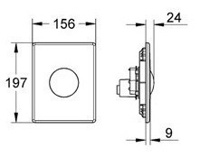 GROHE SKATE I 38573000 - ΠΛΑΚΕΤΑ ΧΡΩΜΕ ΓΥΑΛΙΣΤΕΡΗ