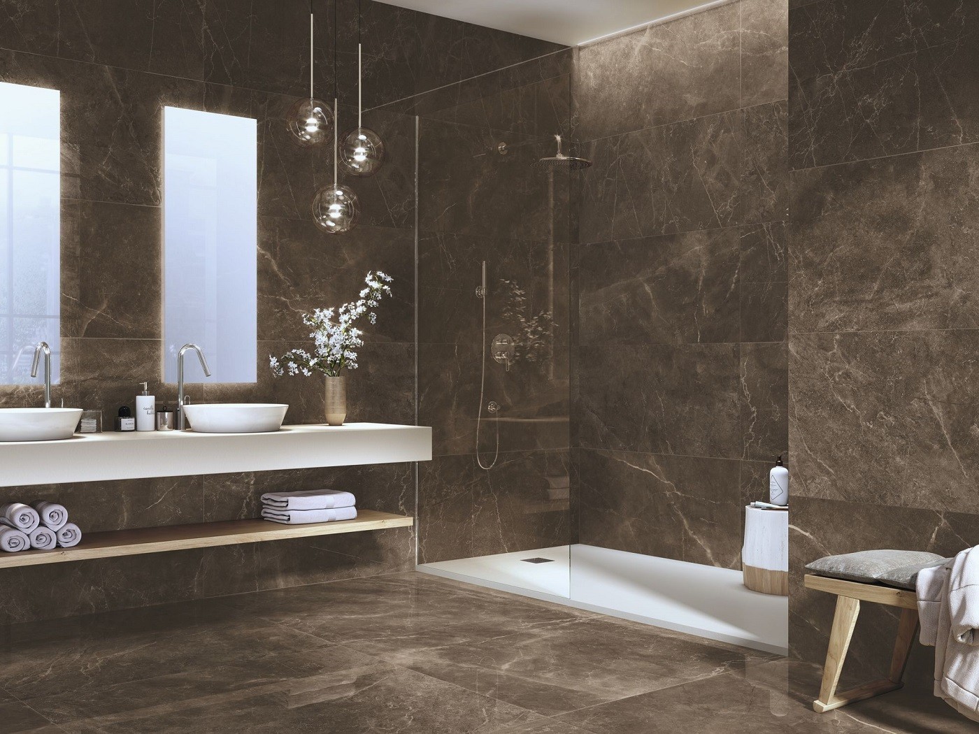 BALDOCER BAYONA MOCHA PULIDO 120Χ120 RETT - ΓΥΑΛΙΣΜΕΝΟΣ ΓΡΑΝΙΤΗΣ ΚΑΦΕ