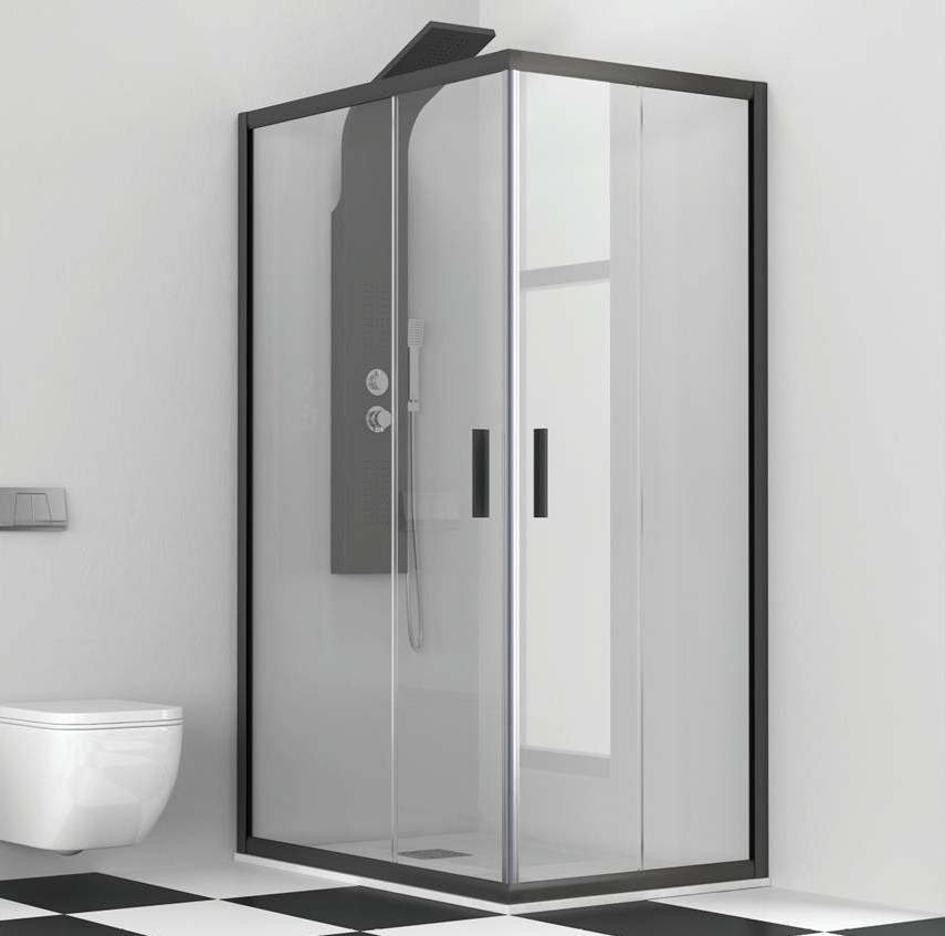 KARAG EFE 100 NERO 80x80xY190cm - ΚΑΜΠΙΝΑ ΝΤΟΥΖΙΕΡΑΣ ΜΕ ΜΑΥΡΟ ΣΚΕΛΕΤΟ